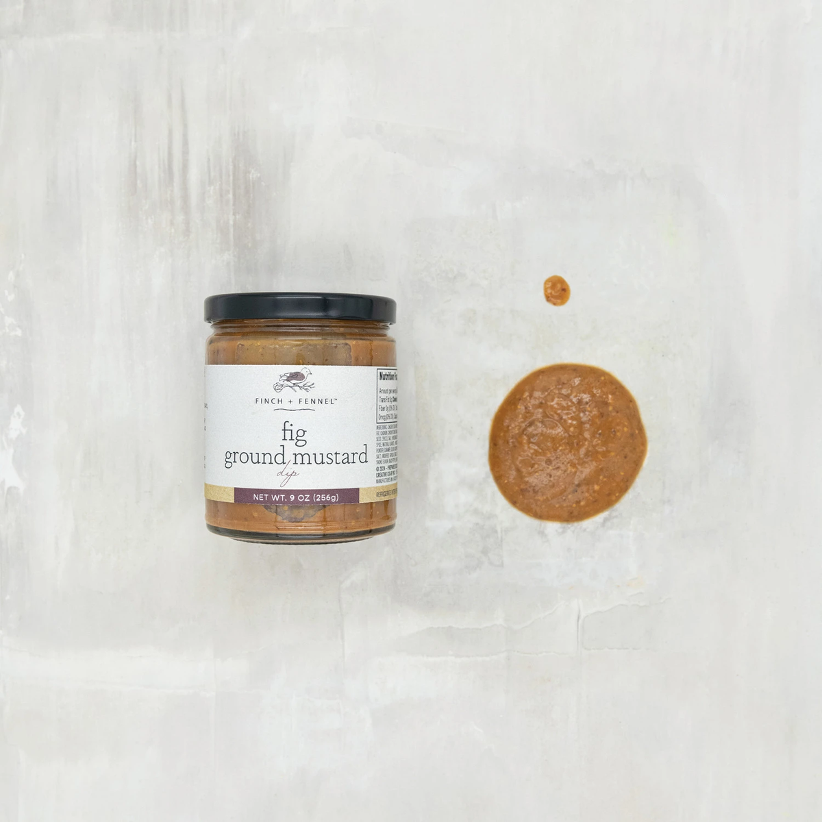 Fig Ground Mustard Dip — berry + basil